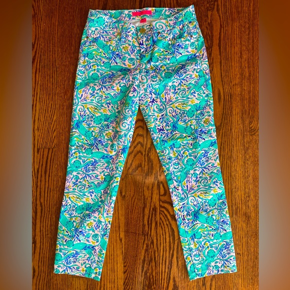Lilly Pulitzer | Jeans | Lilly Pulitzer South Ocean Skinny Crop Jeans ...